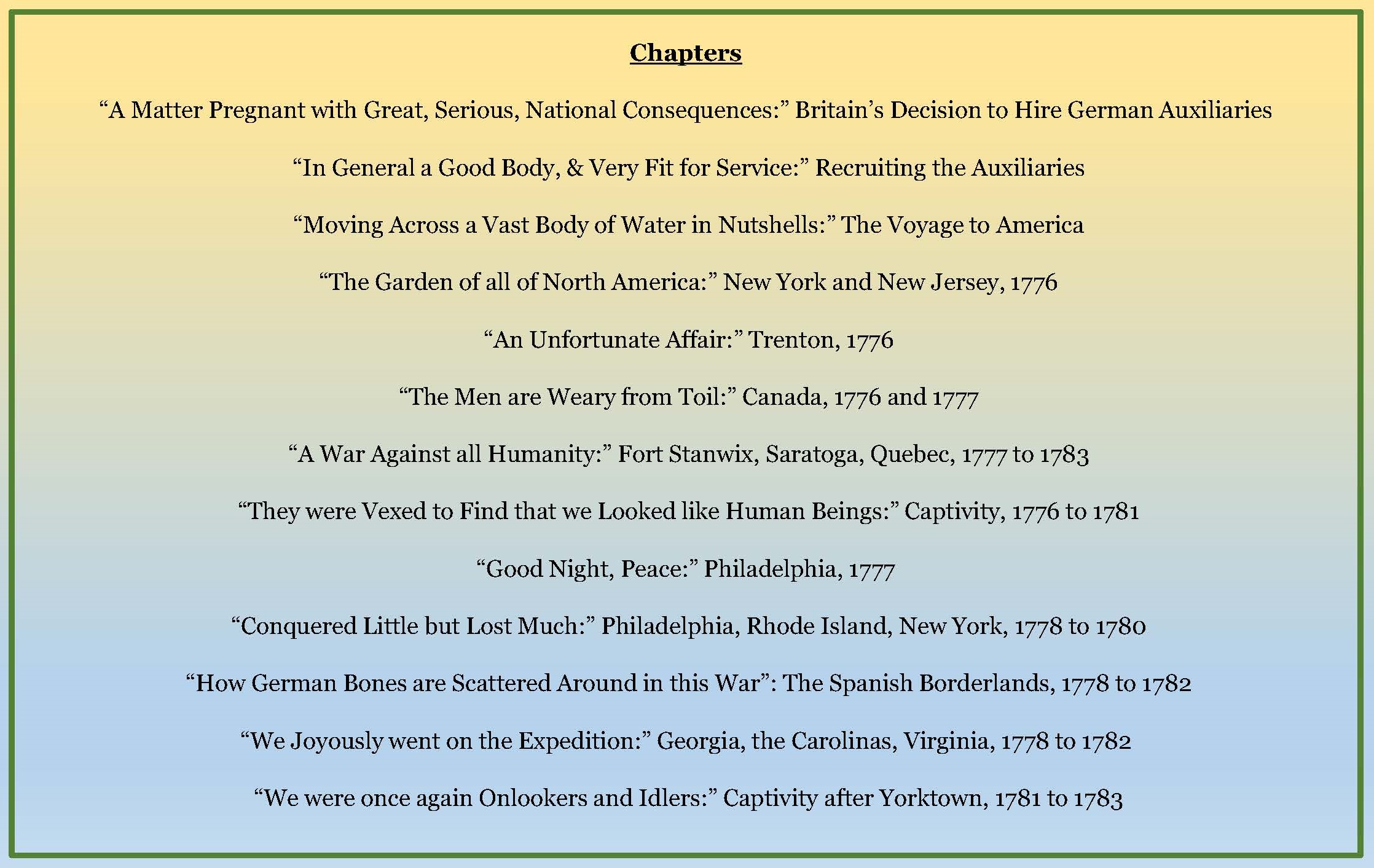 The Book – Hessians – German Soldiers in the American Revolutionary War